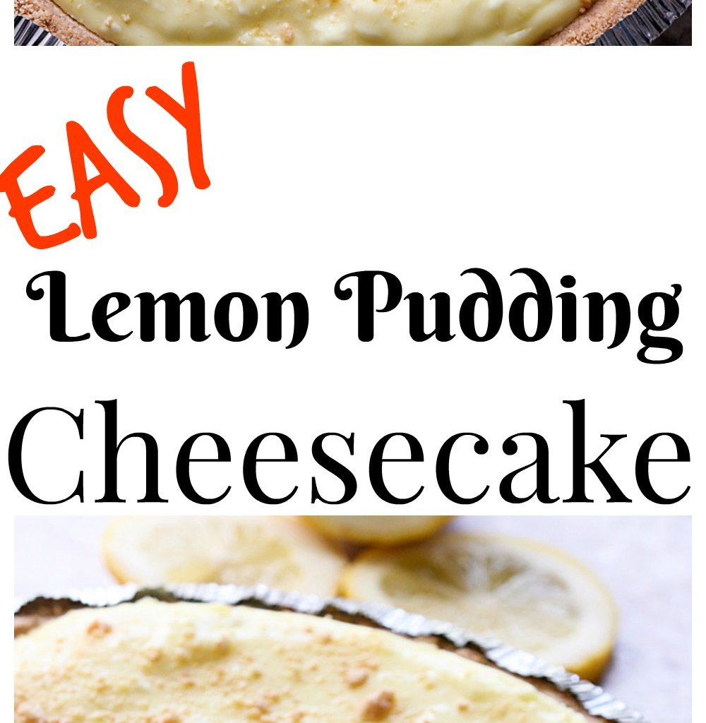 Easy Lemon Pudding Cheesecake collage | Mandy's Recipe Box